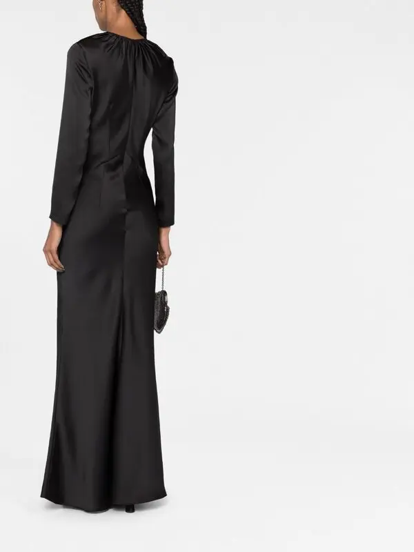 V:PM ATELIER Crystal-embellished Long-sleeve Dress