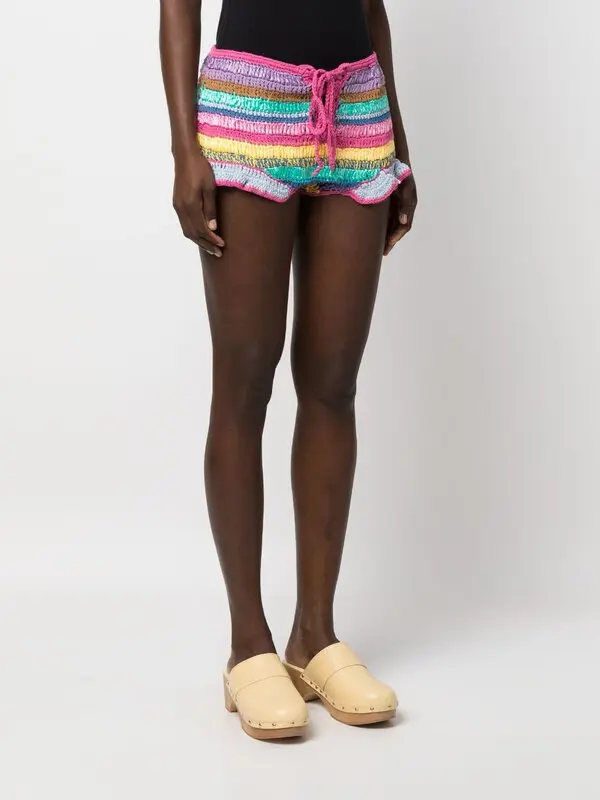 Celiab Corallo Knitted Mini Shorts