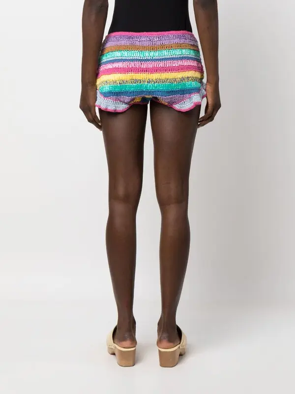 Celiab Corallo Knitted Mini Shorts