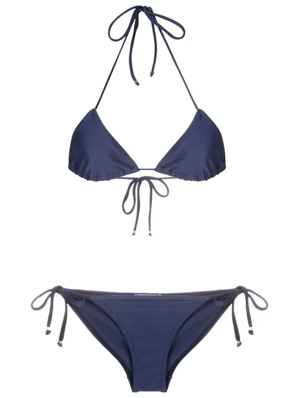 AMIR SLAMA Self-tie Bikini - Blue