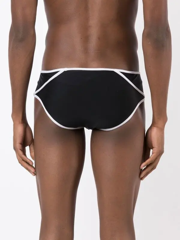 AMIR SLAMA Contrasting-trim Swimming Trunk
