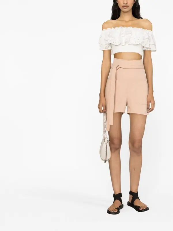 Philosophy Di Lorenzo Serafini High-waisted Short Shorts - Pink