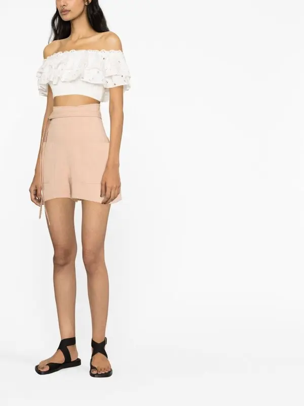 Philosophy Di Lorenzo Serafini High-waisted Short Shorts - Pink