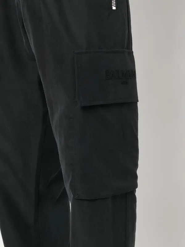 Balmain Embossed-logo Modal-blend Cargo Pants