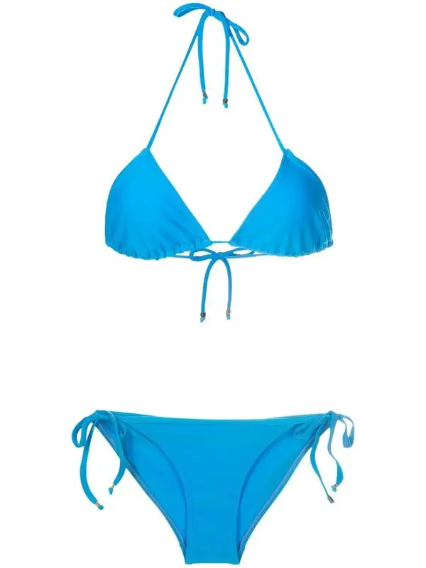 AMIR SLAMA Self-tie Bikini - Blue