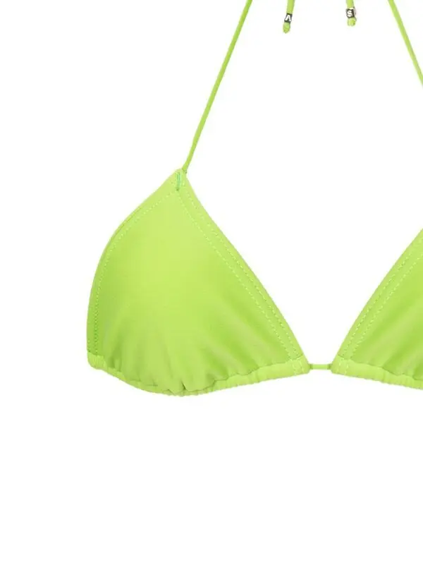 AMIR SLAMA Self-tie Triangle Bikini - Green