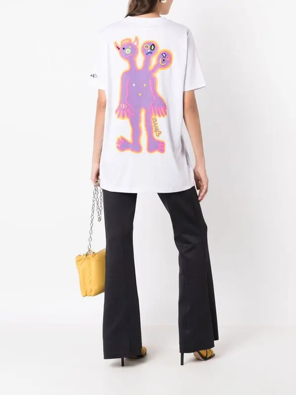 AMIR SLAMA Three Heads-print T-shirt