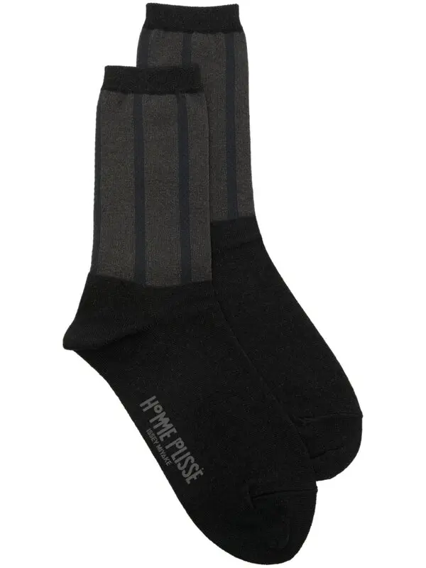 Issey Miyake Washi Logo-print Socks - Black