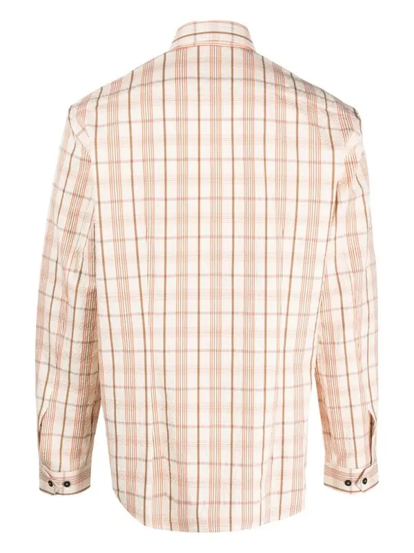 Peserico Check-pattern Long-sleeve Shirt - Neutrals