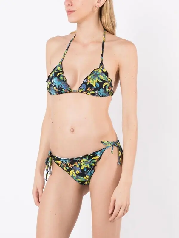 AMIR SLAMA Tropical-print Triangle Bikini