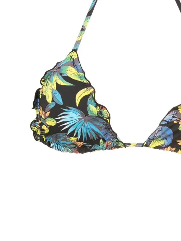AMIR SLAMA Tropical-print Triangle Bikini