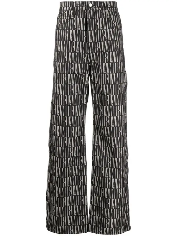 Amiri Logo-print Straight-leg Trousers