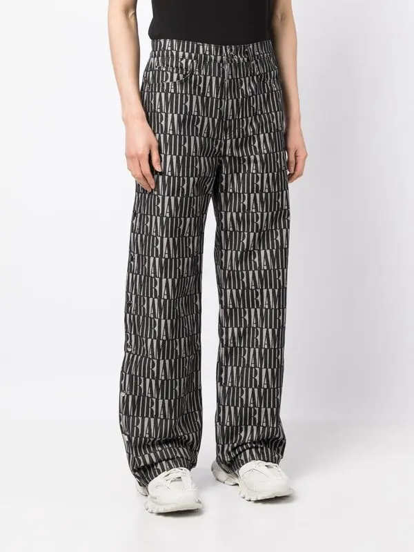 Amiri Logo-print Straight-leg Trousers