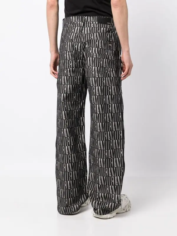 Amiri Logo-print Straight-leg Trousers