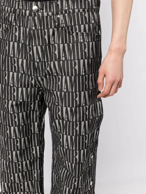 Amiri Logo-print Straight-leg Trousers