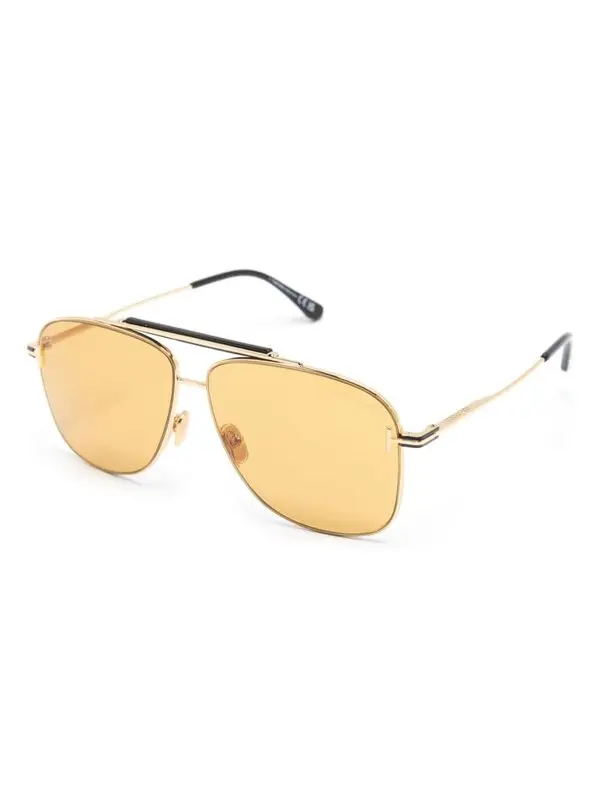TOM FORD Polished Pilot Sunglasses