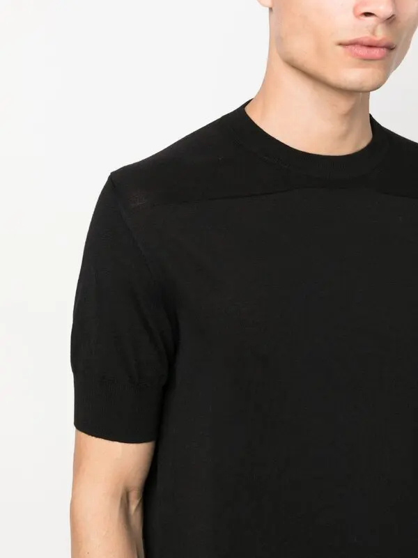 JIL SANDER Short-sleeve Wool T-shirt - Black