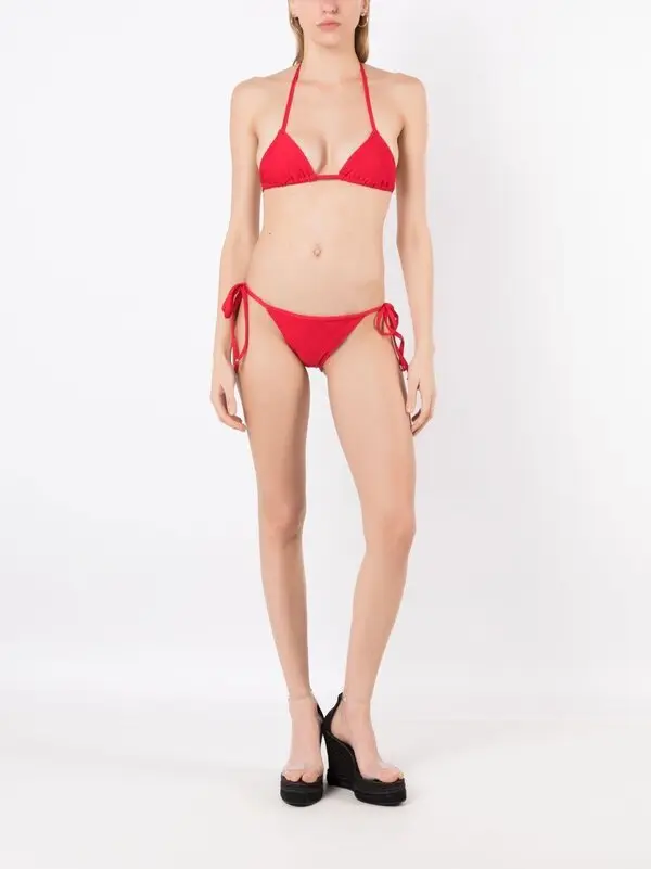 AMIR SLAMA Self-tie Triangle Bikini - Red
