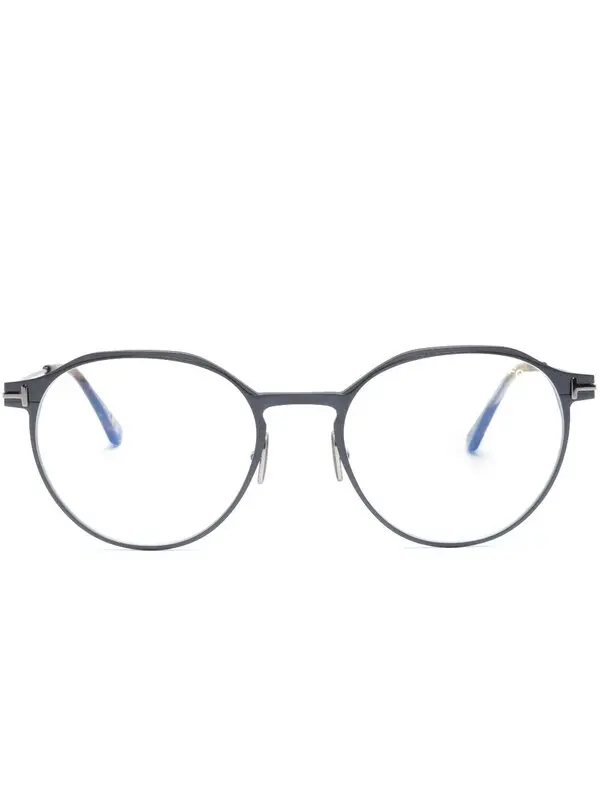 TOM FORD Round-frame Clear-lenses Glasses - Blue