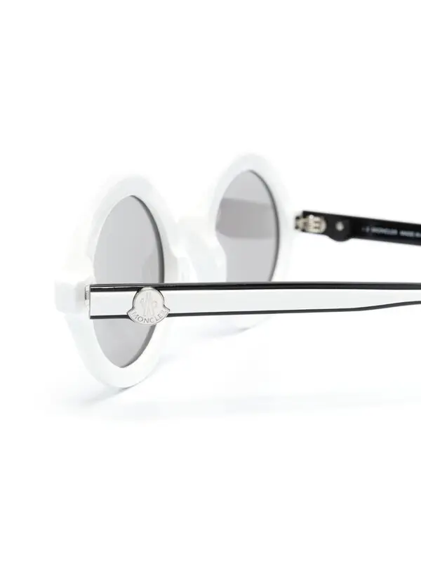 Moncler Orbit Round-frame Sunglasses - White