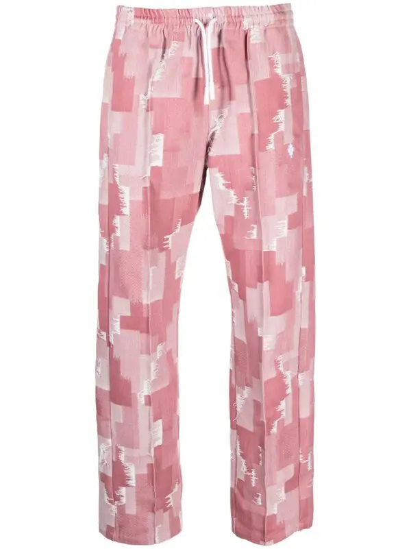 COUNTY OF MILAN Marcelo Burlon Geometric-print Trousers - Pink