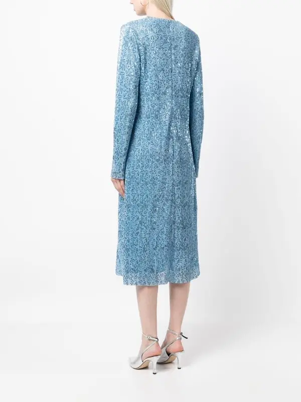 Stine Goya Celsia Sequin Midi Dress - Blue