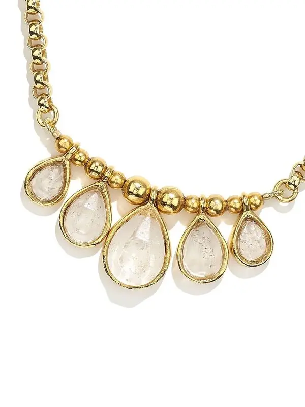 Goossens Cachemire Rock Crystal Necklace - Gold | Editorialist