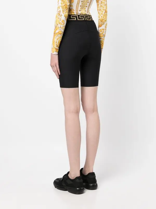 Versace Logo-band Above-knee Shorts