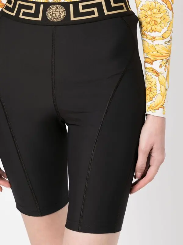 Versace Logo-band Above-knee Shorts