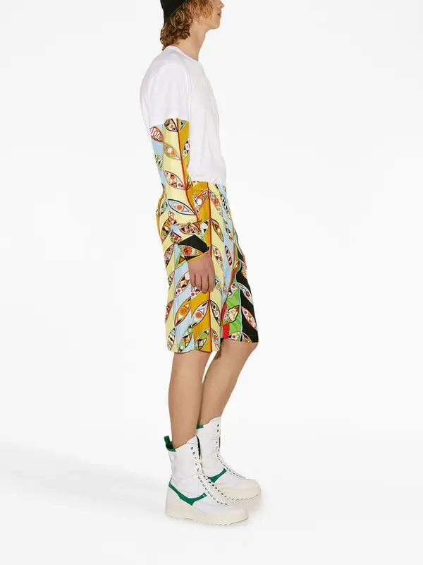 Emilio Pucci Graphic-print Silk Shorts