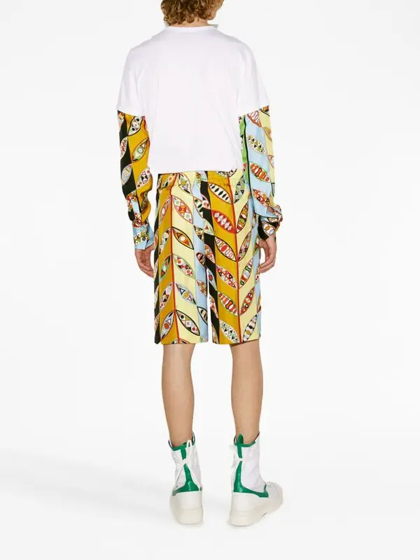 Emilio Pucci Graphic-print Silk Shorts
