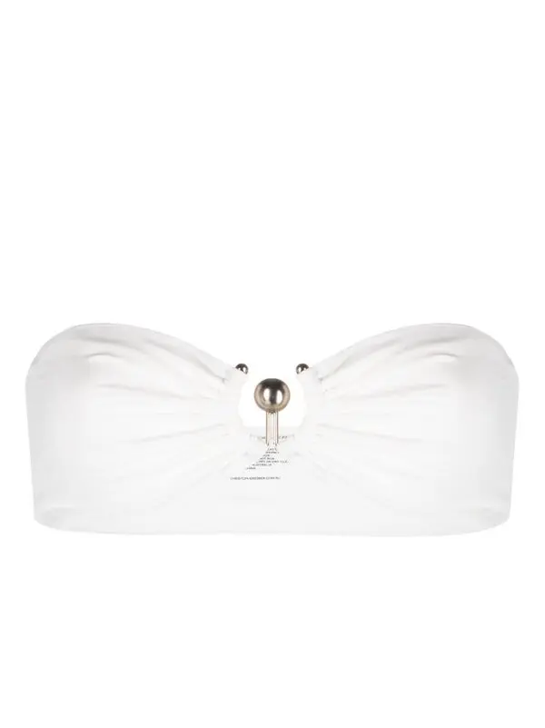Christopher Esber Hardware-detailing Bandeau Bikini Top - White