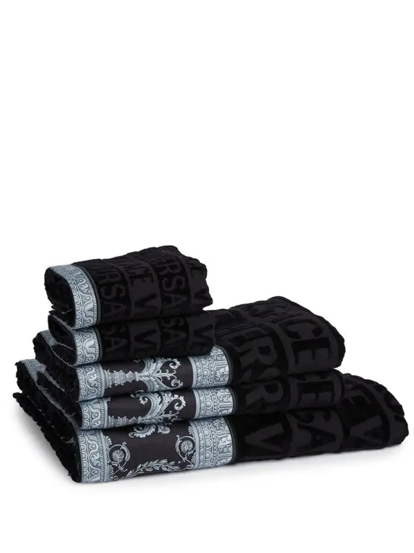 Versace I Love Baroque Towel - Black