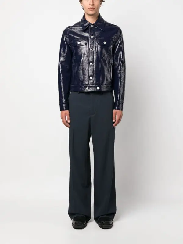 COURREGES Button-up Faux-leather Jacket