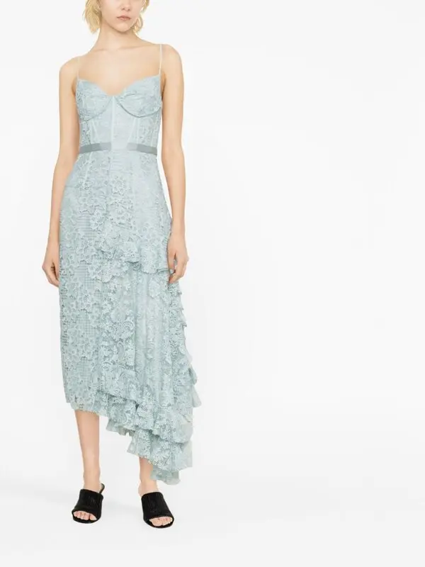Erdem Melora Asymmetric Lace Dress