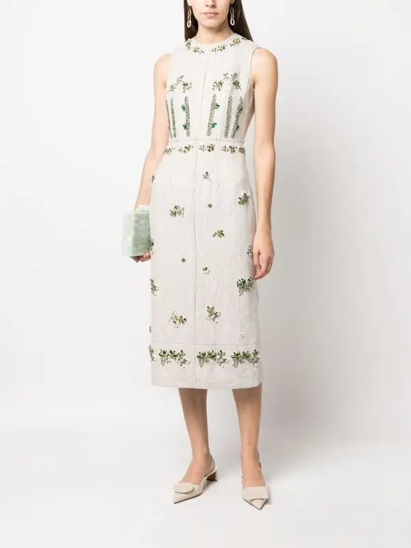 Erdem Ellery Linen Midi Dress