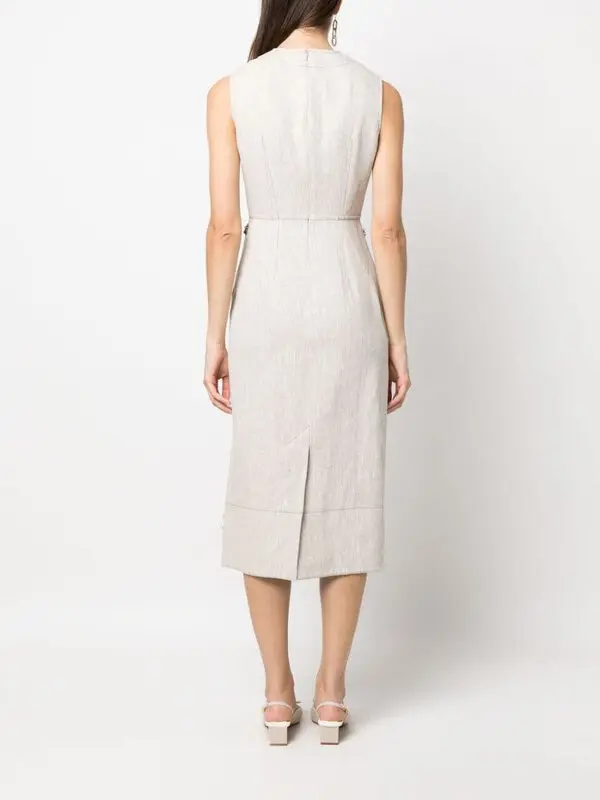 Erdem Ellery Linen Midi Dress