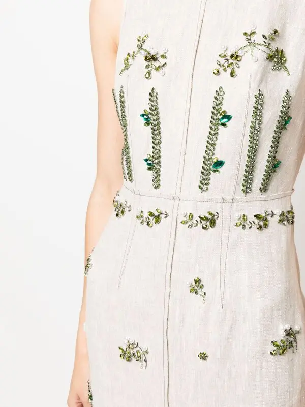 Erdem Ellery Linen Midi Dress
