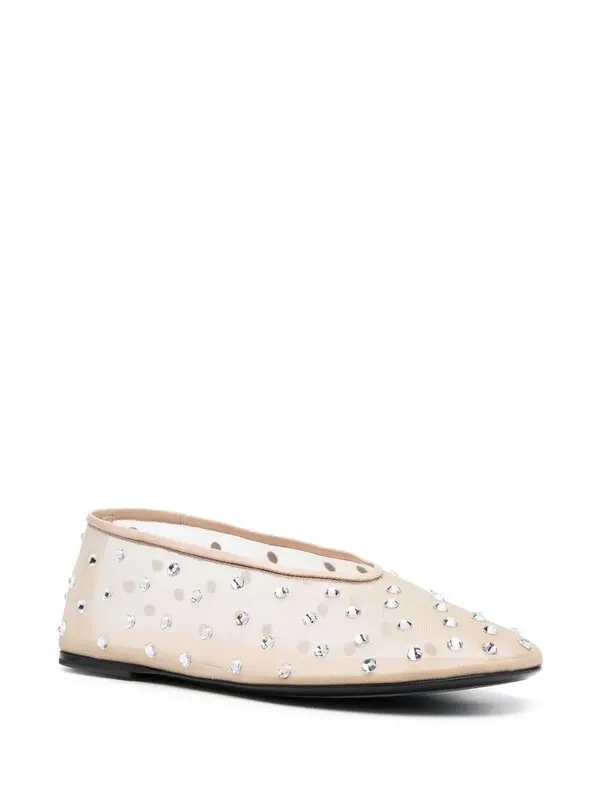 Khaite The Marcy Mesh Ballet Pumps - Neutrals