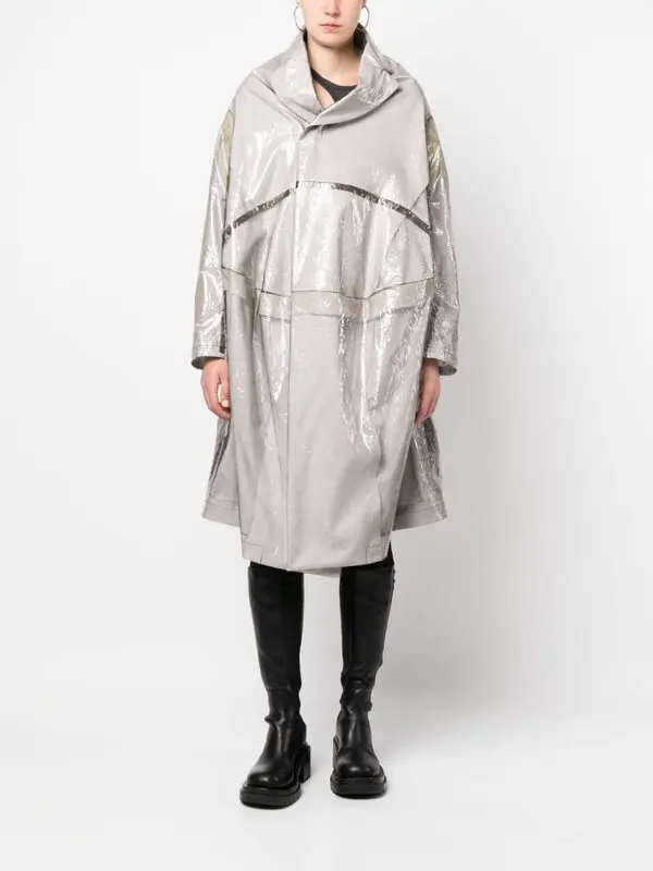 Comme Des Garçons Asymmetric Embossed Raincoat