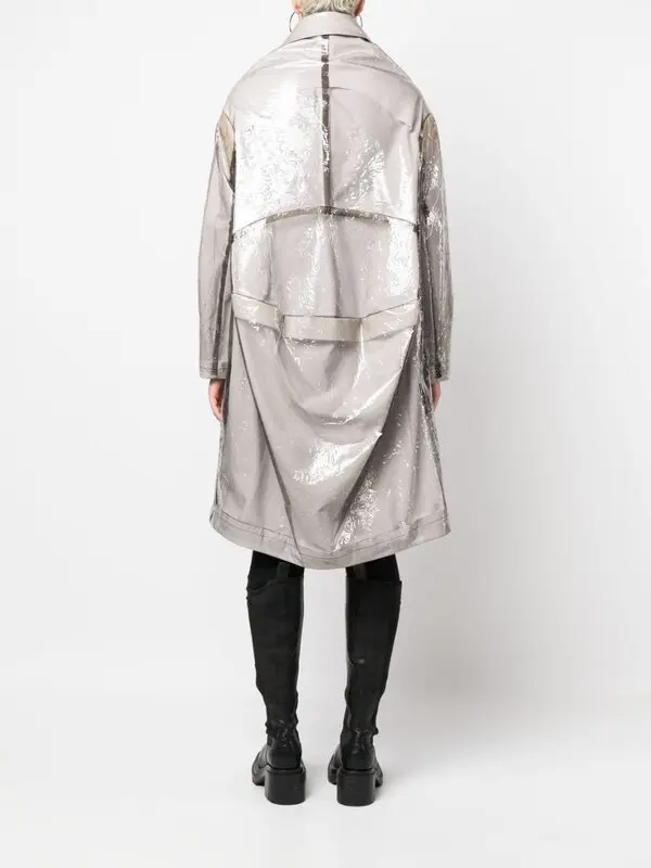 Comme Des Garçons Asymmetric Embossed Raincoat