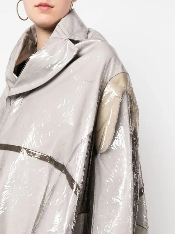 Comme Des Garçons Asymmetric Embossed Raincoat
