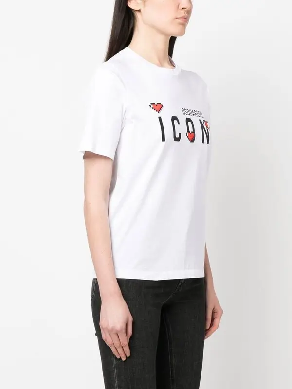 Dsquared2 Icon Logo-print T-shirt - White