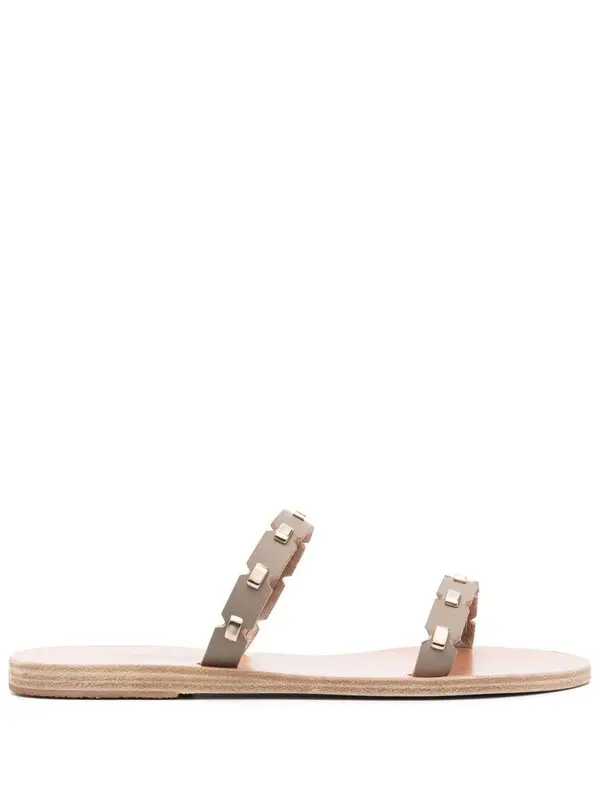 ANCIENT GREEK SANDALS Kara Leather Slides - Neutrals