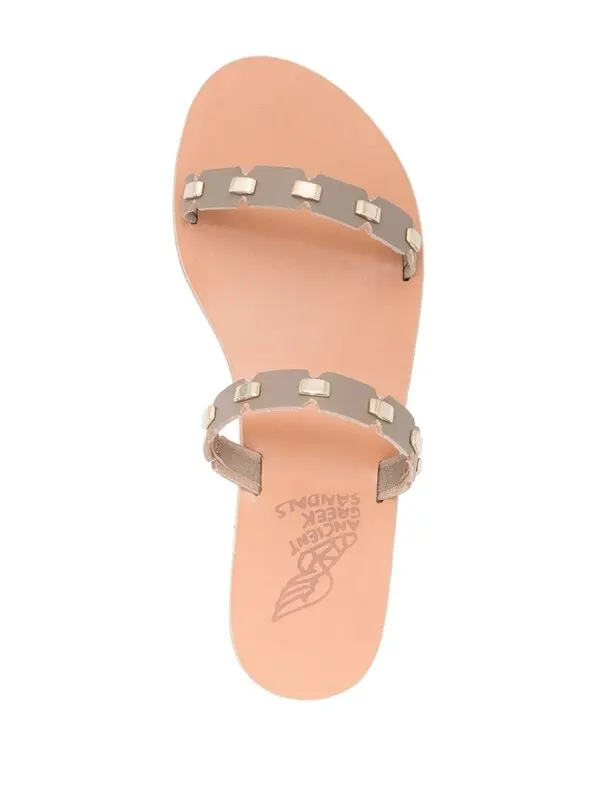 ANCIENT GREEK SANDALS Kara Leather Slides - Neutrals