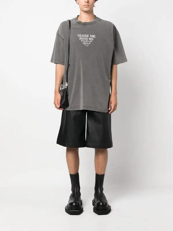 Vetements Tease Me Logo-Print T-Shirt In Grey - 35% Off | Editorialist