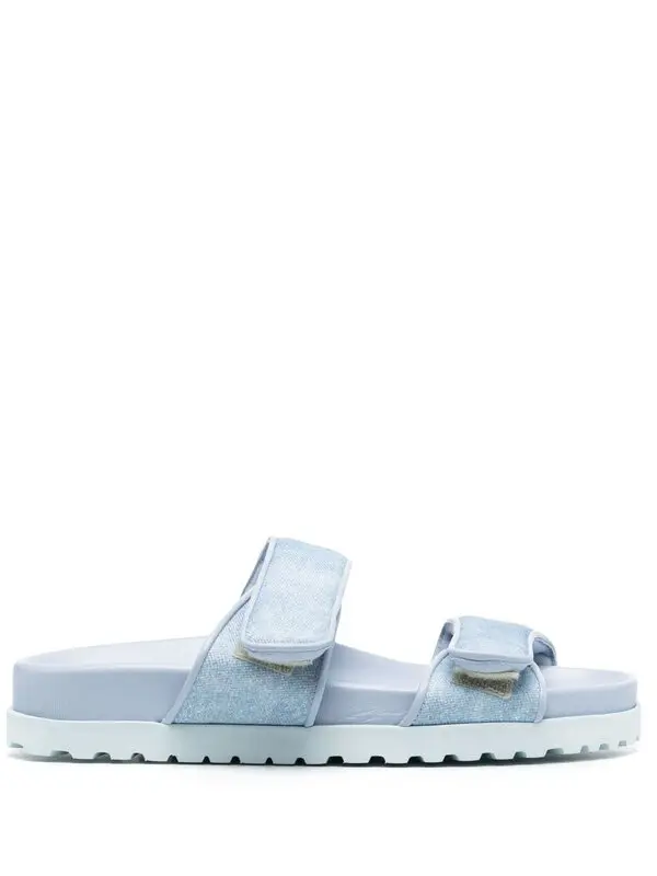 GIABORGHINI Touch-strap Denim Slides - Blue