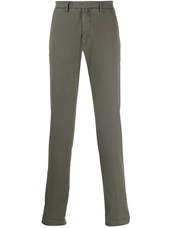 BRIGLIA 1949 Slim-cut Concealed-fastening Chinos - Green