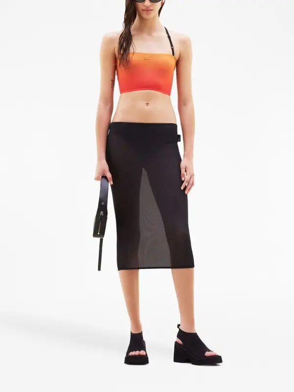 COURREGES Tube-shape Midi Skirt