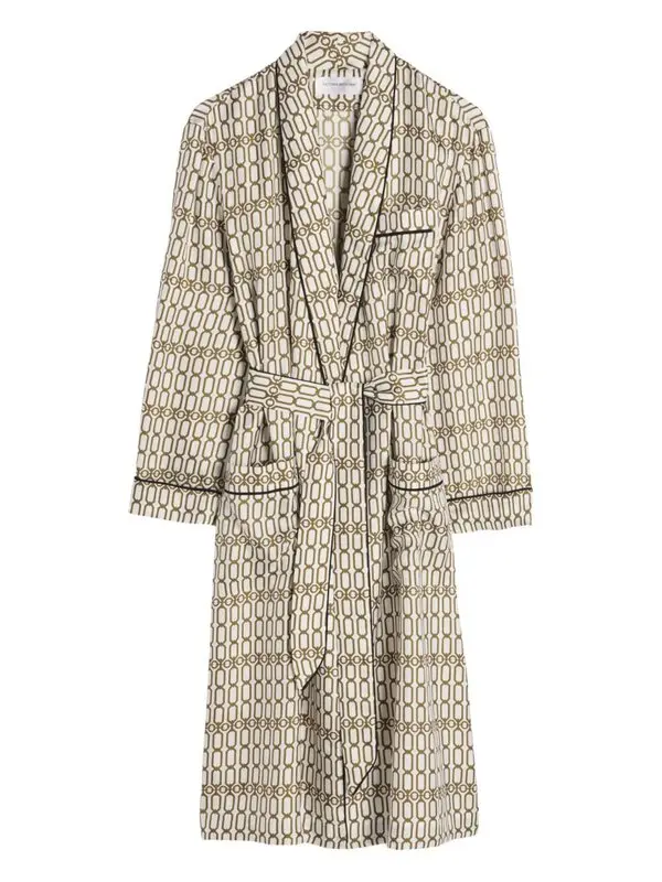 Victoria Beckham Chain-print Ilk Robe